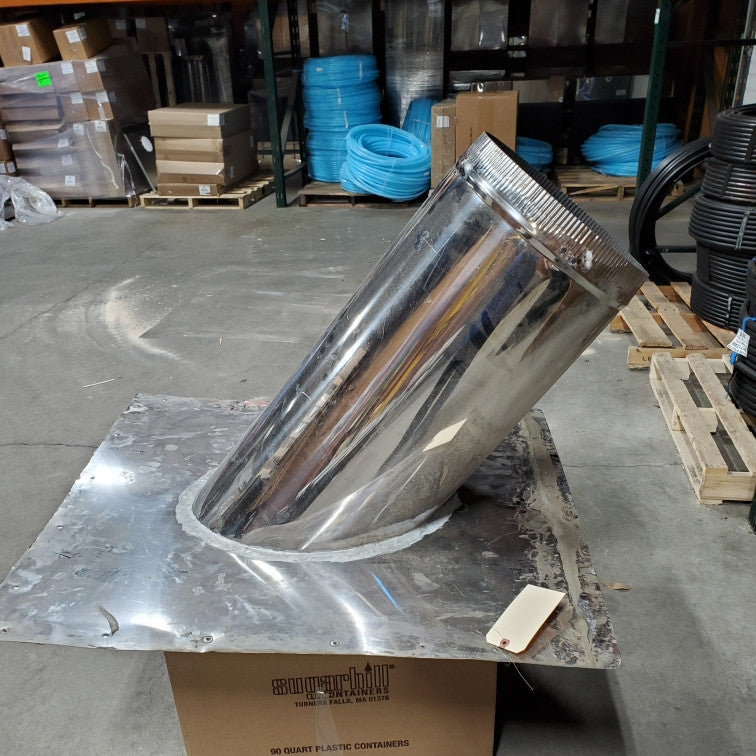 14" Stainless Roof Jack, Leader Style, 10/12 Pitch, Sidemount — Bascom ...